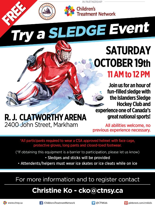 Children's Treatment Network - Try Sledge Hockey with the Islanders ...