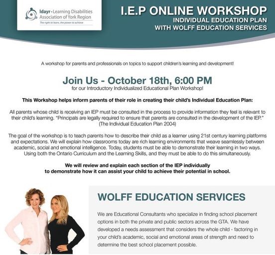 Children's Treatment Network - Learning Disabilities Association of ...