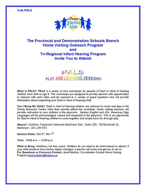Children's Treatment Network - PALS- Play And Learning Sessions for ...