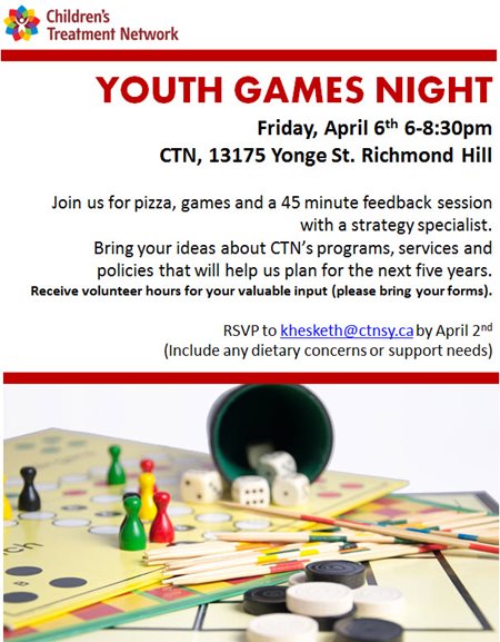 Children's Treatment Network - Youth Games Night