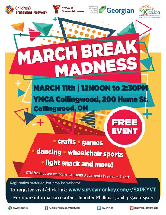 Children's Treatment Network - CTN March Break Madness Event- Collingwood