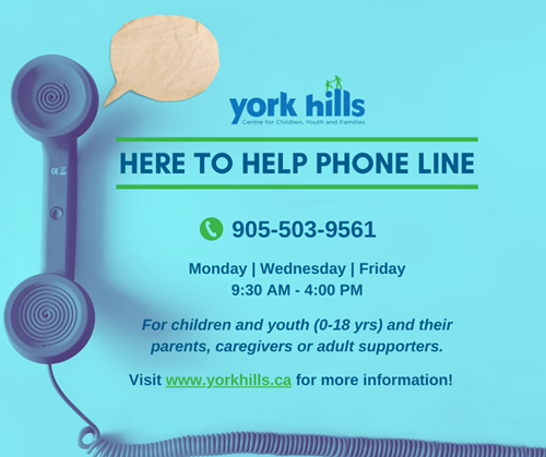 Children's Treatment Network - York Hills' Here to Help Phone Line